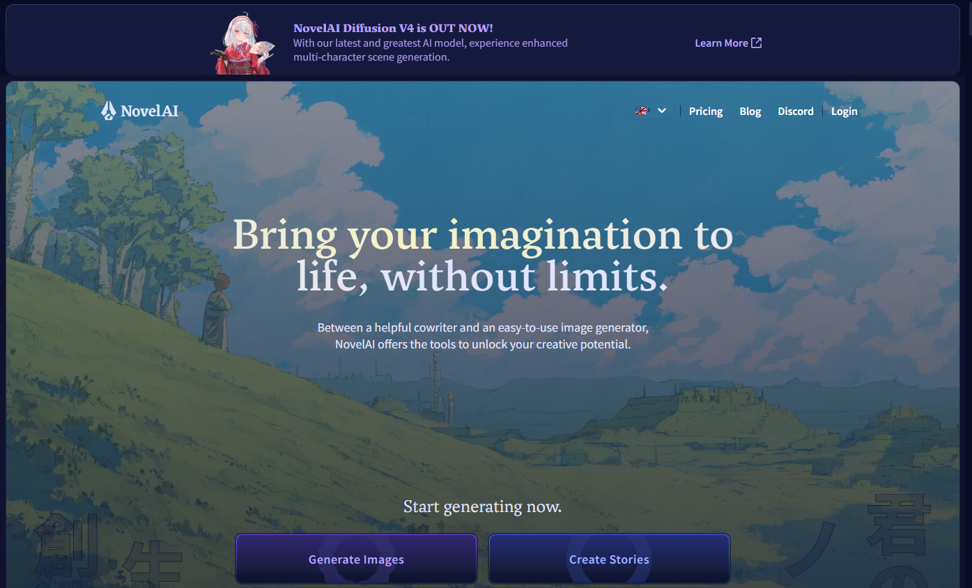NovelAI; AI storytelling platform with multimedia creation - Top AI ...